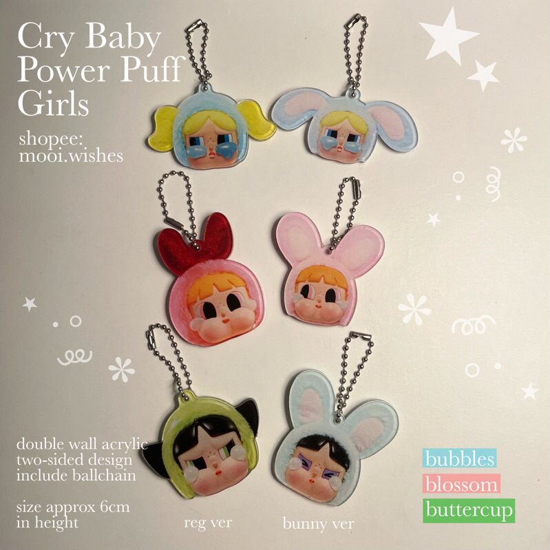 Jual Cry Baby Power Puff Girls Gantungan Kunci Acrylic Keychain Murah ...