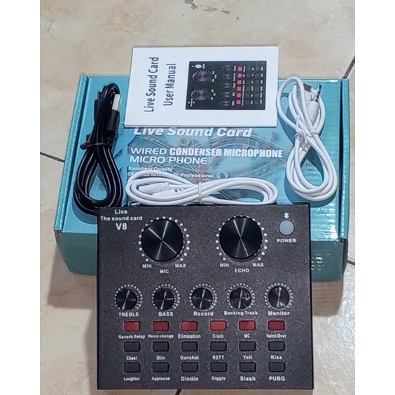 Jual Pasti Populer Sound Card V8 Bluetooth Karaoke Live | Shopee Indonesia