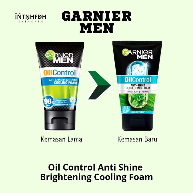 Jual Garnier Men Oil Control Anti-Shine Brightening Cooling Foam Skin ...