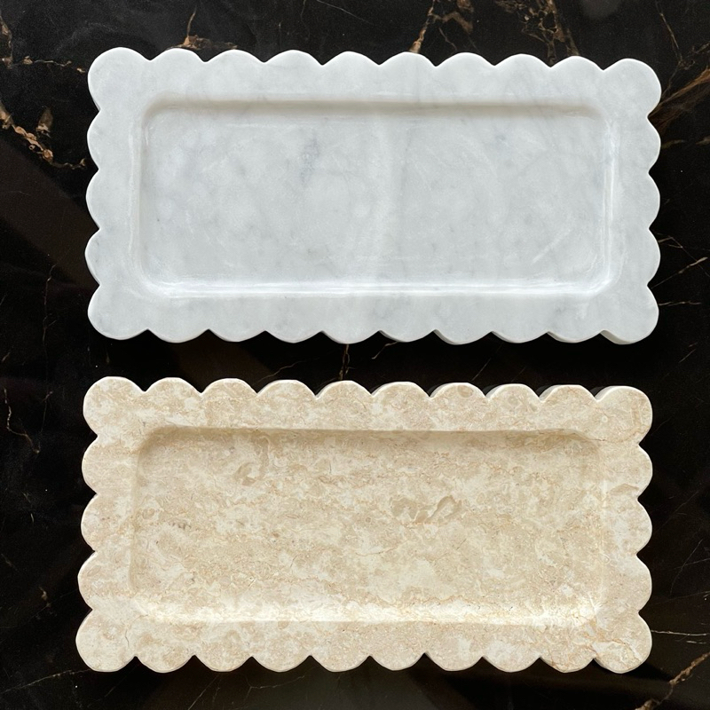 Jual rectangular tray dendan marmer marble | Shopee Indonesia