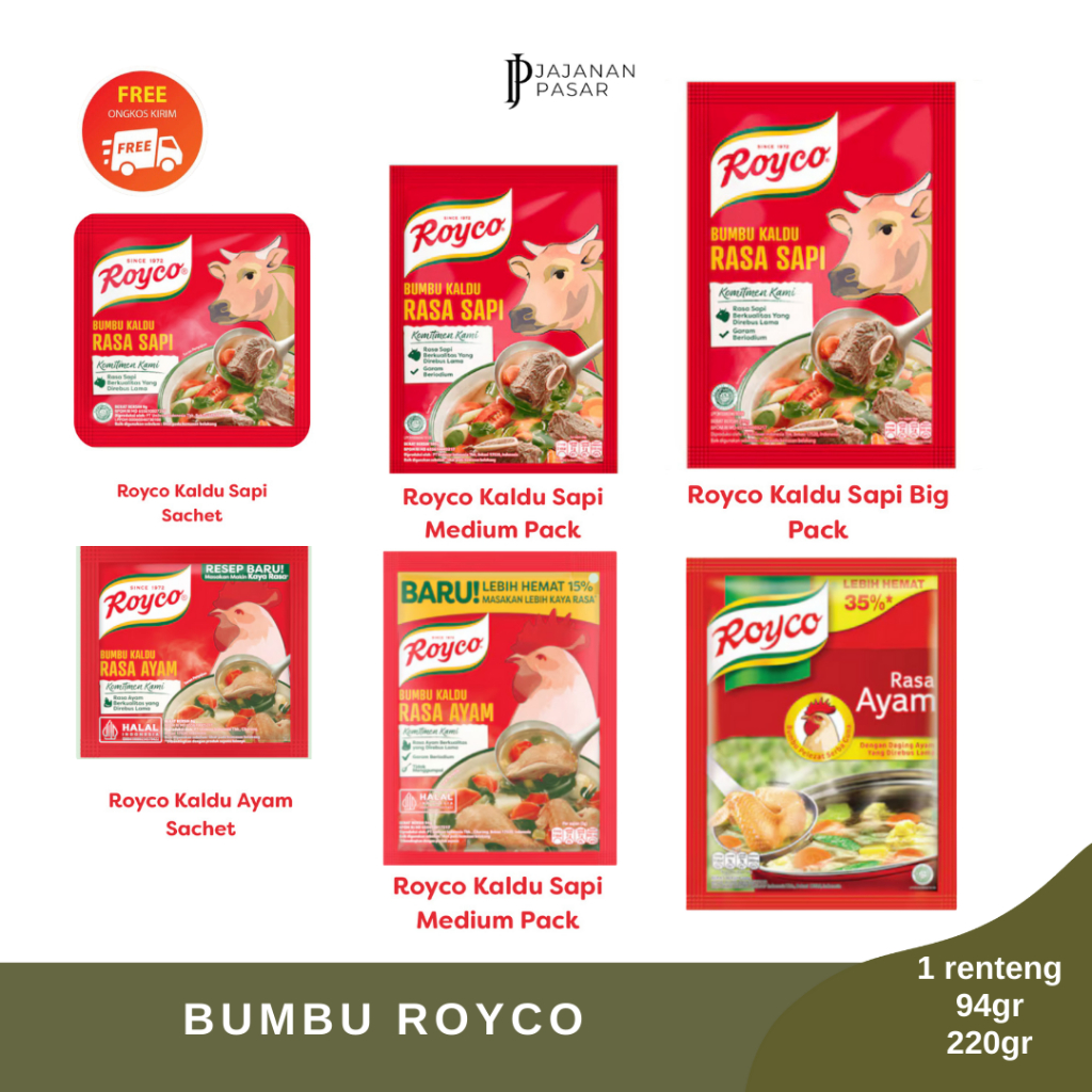Jual ROYCO AYAM DAN SAPI Bumbu Kaldu Penyedap | Shopee Indonesia