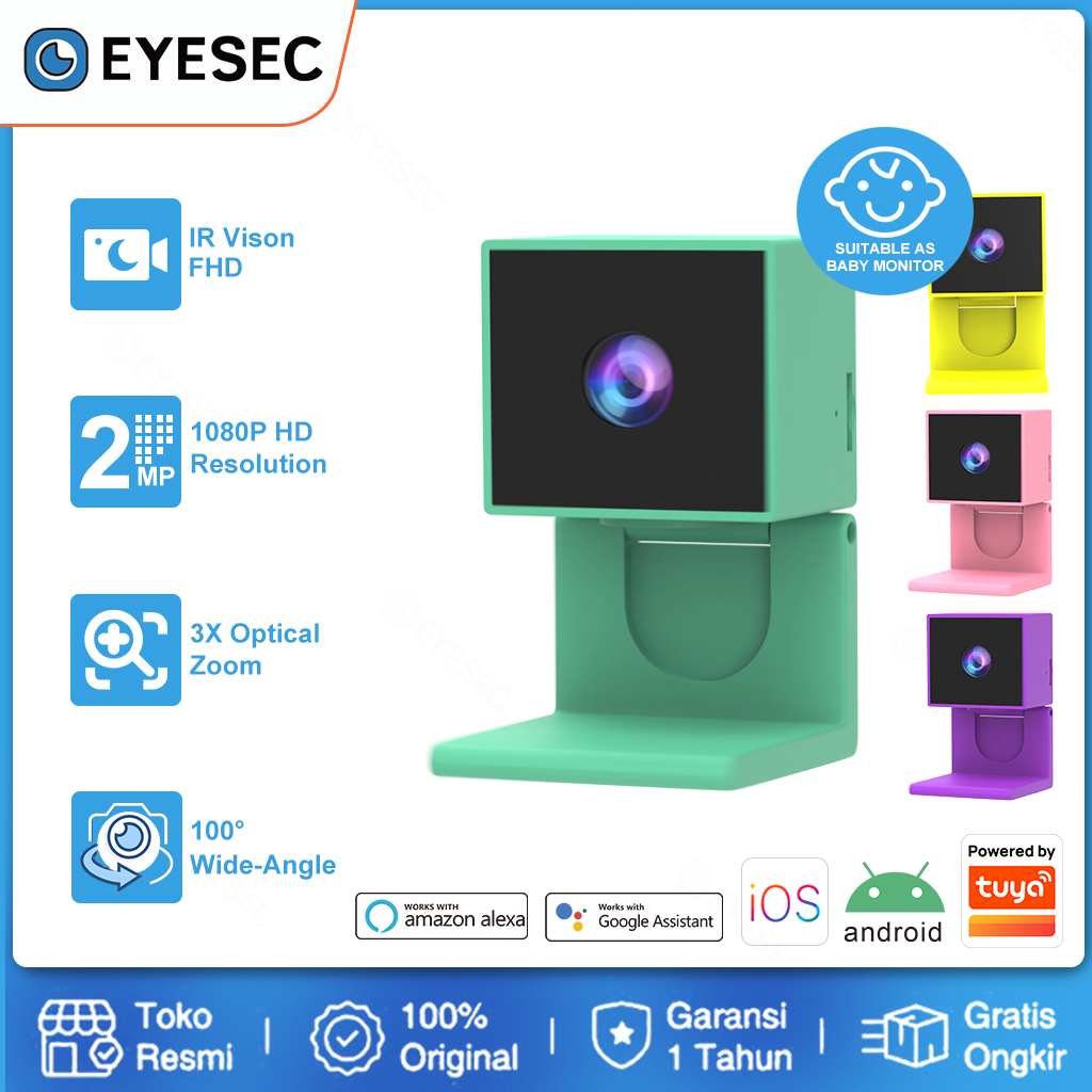 Jual EYESEC CCTV Indoor Wide Angle 1080P HD CCTV WiFi IP Camera 3X Zoom ...