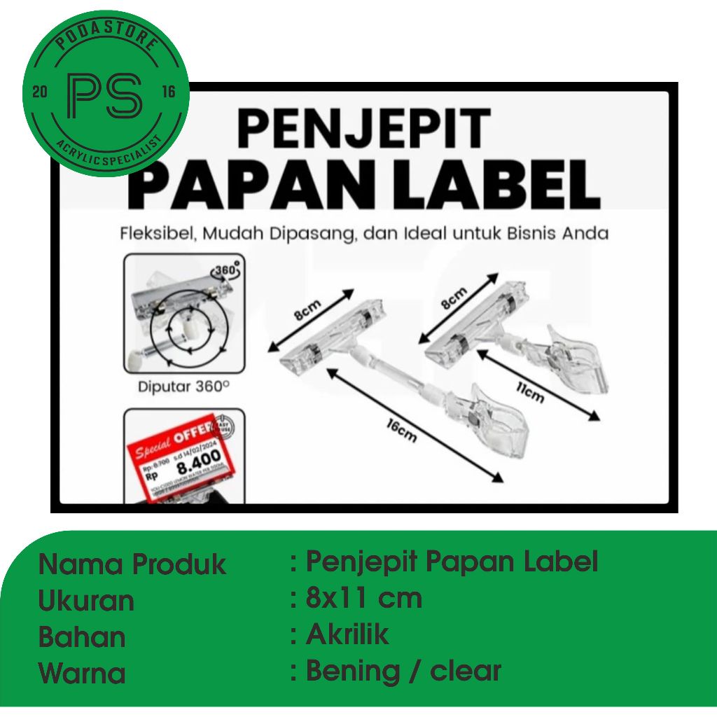 Jual Taq hanger / Clip penjepit price taq transparan / cantolan label ...
