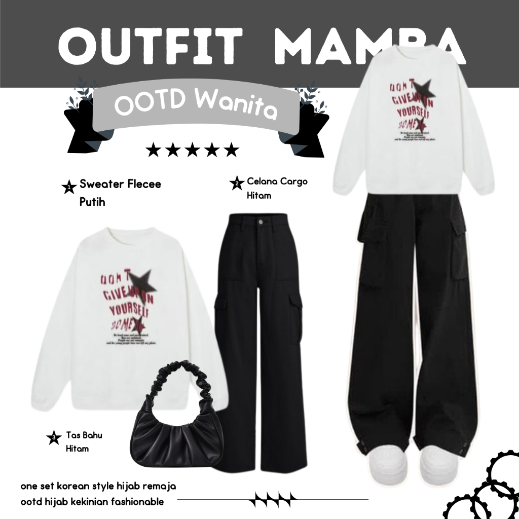 Jual SND - AS31 | Outfit cewek mamba (Sweater, Tas Bahu, Celana Cargo ...