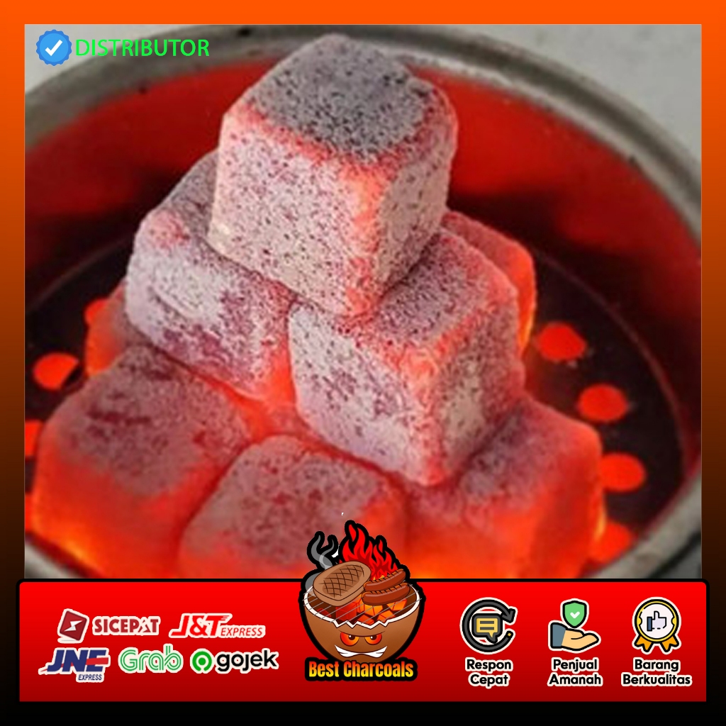 Jual Arang Briket Cube BBQ Premium Panggang Food Grade Areng Barbeque ...