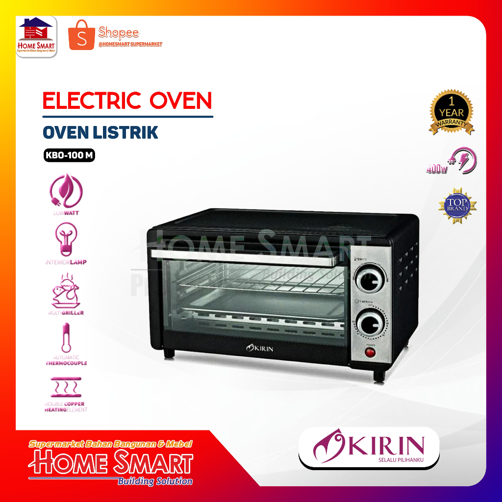 Jual KIRIN Oven Listrik KBO 100 M - KBO100M KBO-100M Garansi Resmi | Shopee Indonesia