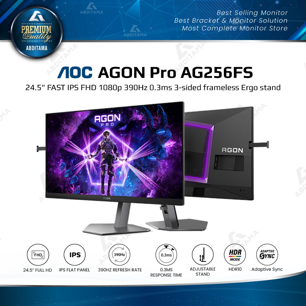Jual Monitor LED AOC AGON Pro AG256FS 24.5" FAST IPS FHD 1080p 390Hz 0 ...
