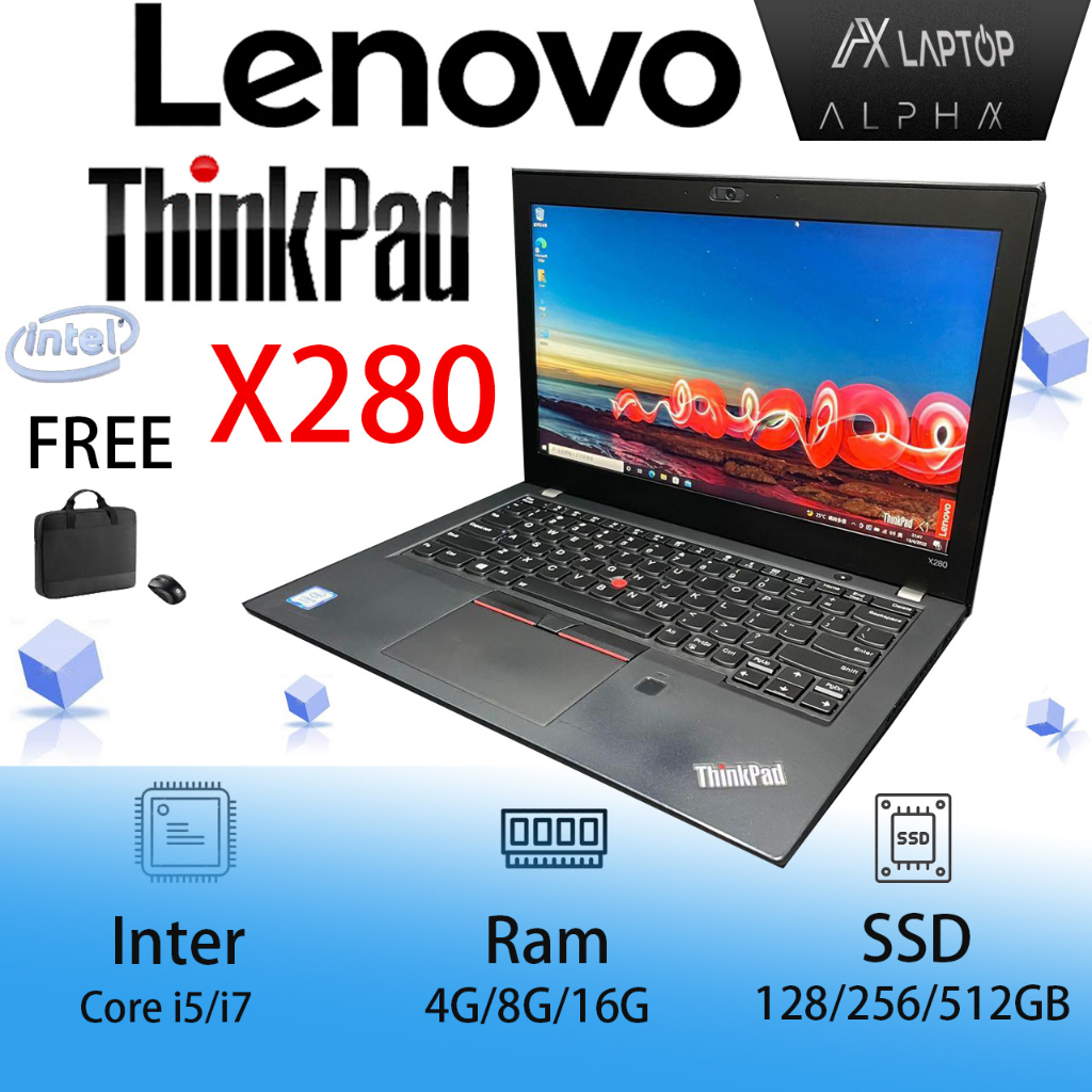 Jual Laptop Lenovo Thinkpad X280 Core I5/I7 Gen 8 RAM 8GB SSD 256GB ...