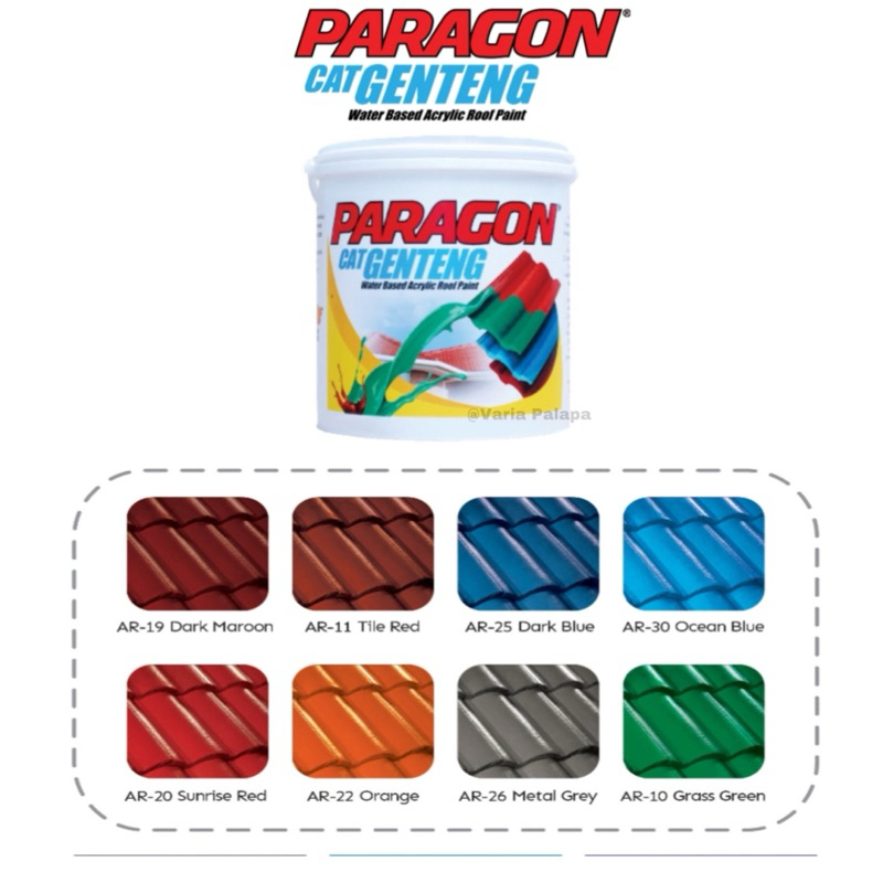 Jual CAT GENTENG SENG PARAGON 4KG || 1KG CET GALVALUM SPANDEK ASBES ...