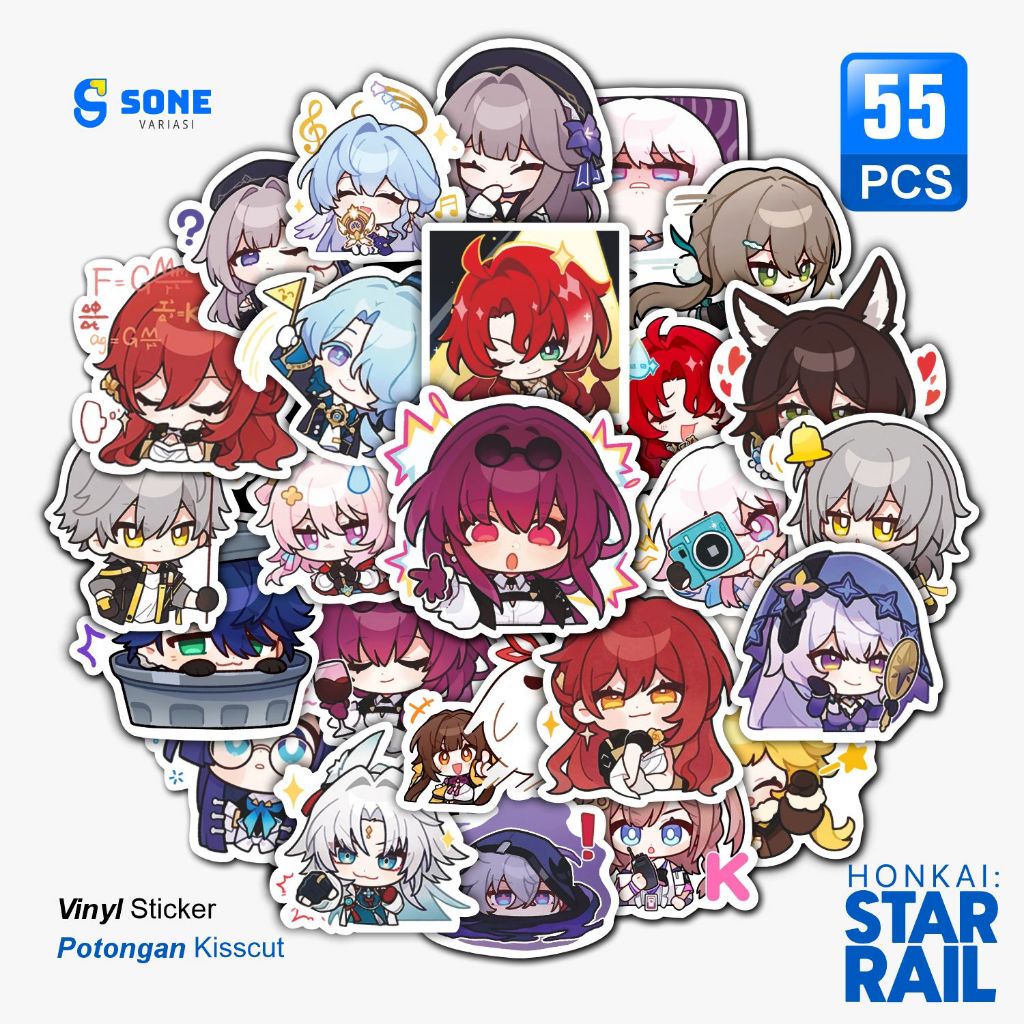 Jual Stiker Anime Honkai Star Rail Aesthetic Vinyl Waterproof Aksesoris ...