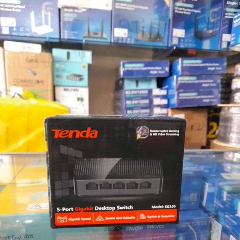 Jual TENDA 5-Port Gigabit Desktop Switch SG105 | Shopee Indonesia