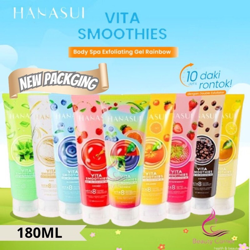 Jual HANASUI vita smoothis Body Spa Exfoliating Gel AHA Collagen 180ml ...