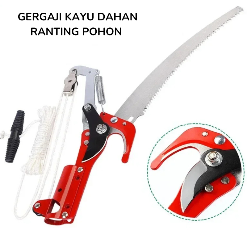 Jual Gergaji Kayu Dahan Ranting Pohon Tongkat Teleskopik Pangkas Ranting | Shopee Indonesia