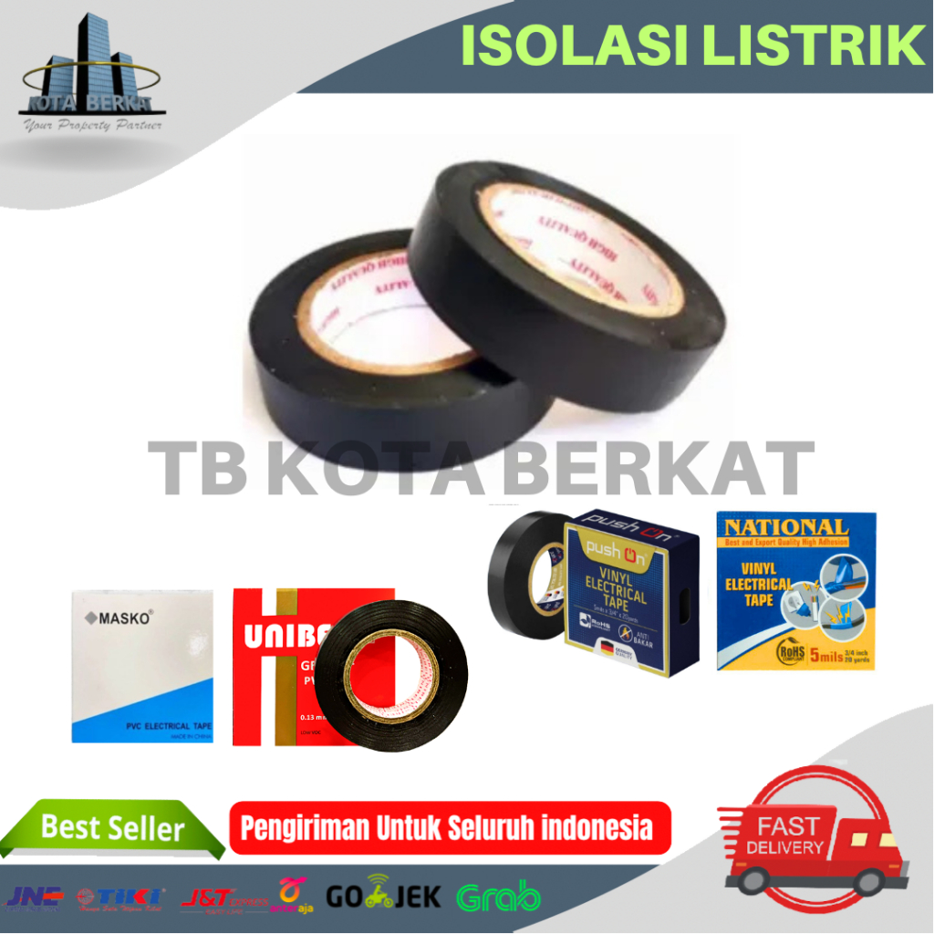 Jual ISOLASI LISTRIK / ELECTRICAL VINYL TAPE / PVC ELECTRICAL TAPE ...