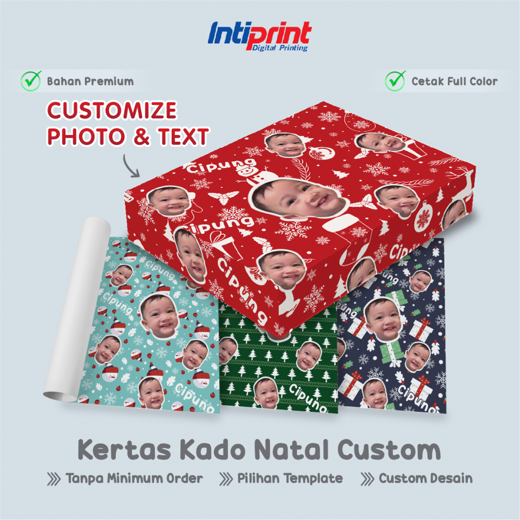 Jual Kertas Kado Natal Custom Foto | Cetak Bungkus Kado Gift Wrapping ...