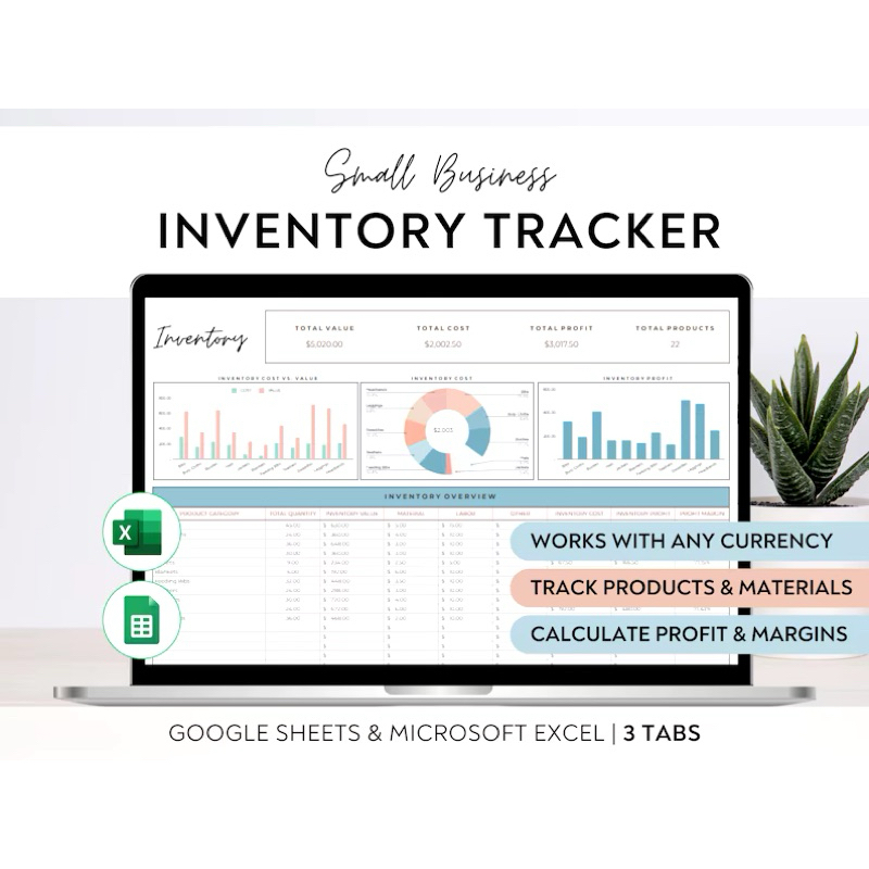 Jual Inventory Tracker Spreadsheet Excel Small Business Inventory Tracker Google Sheets ...