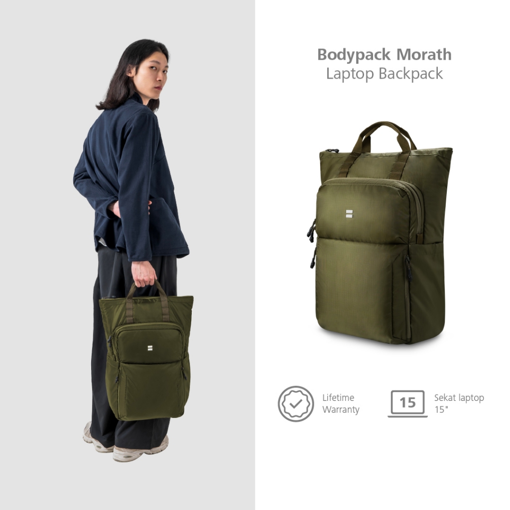 Jual Bodypack Morath Laptop 15 Inch Bag Tas Ransel Kerja Kuliah Sekolah ...