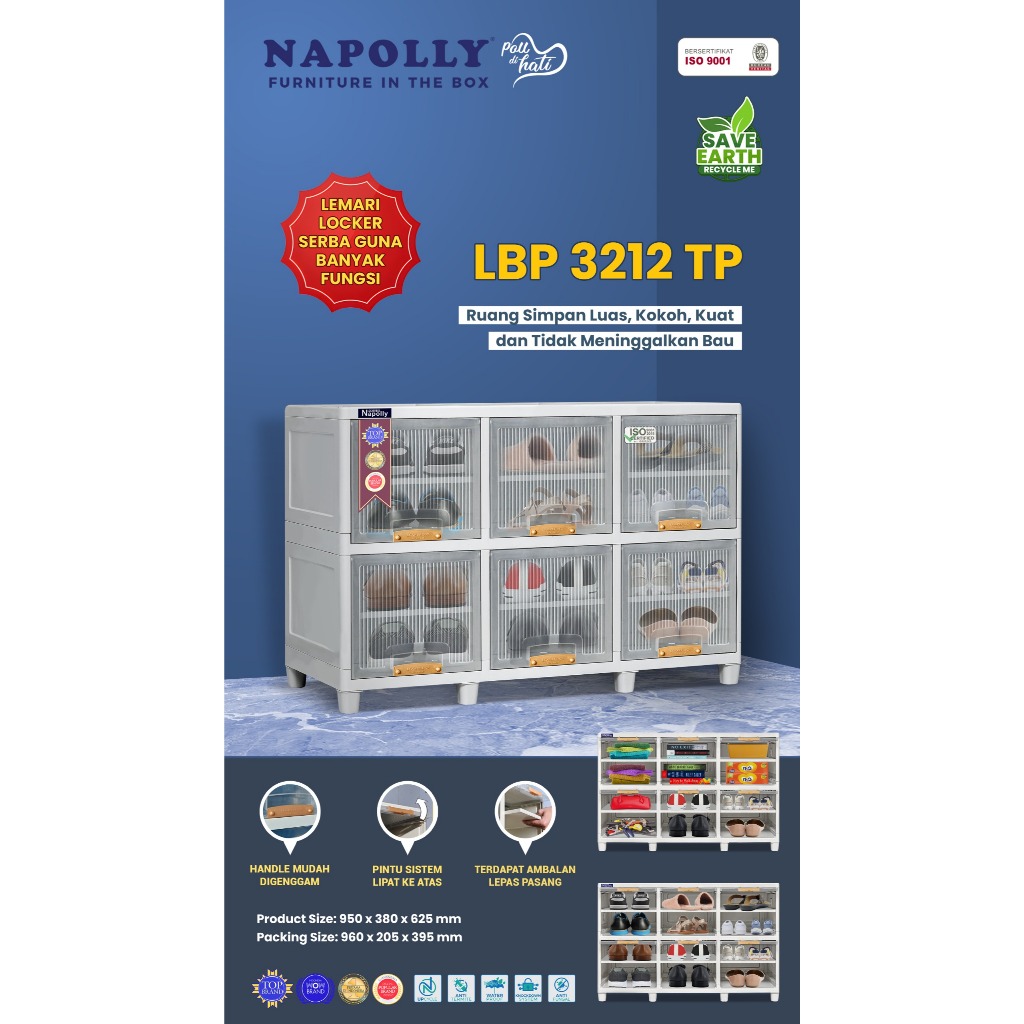 Jual RAK SEPATU TERTUTUP PLASTIK LOCKER BOX NAPOLLY | Shopee Indonesia