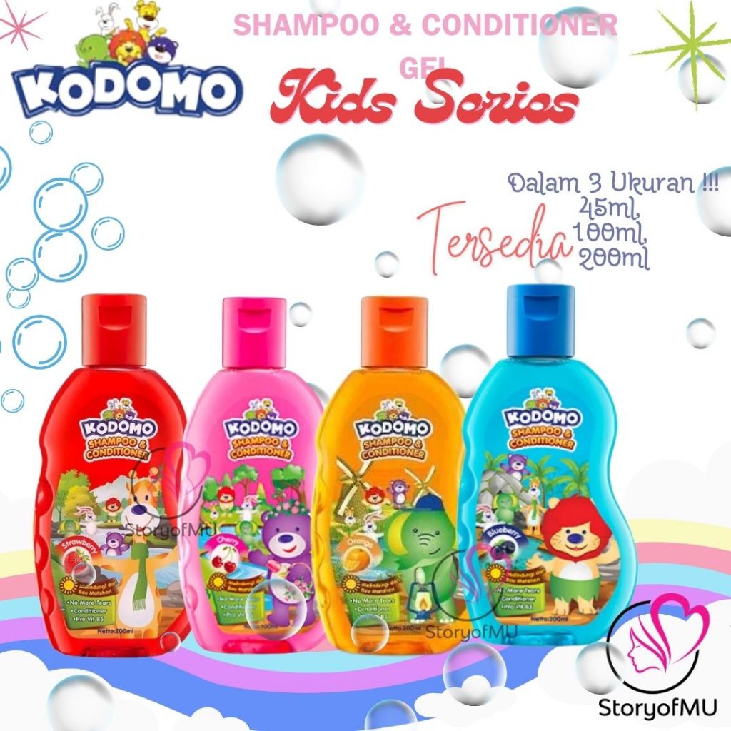 Jual ️ StoryofMU ️ KODOMO Shampoo & Conditioner Gel 45ml 100ml 200ml - Shampoo Sampo Anak ...