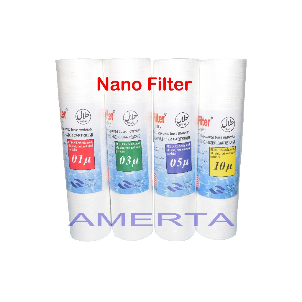 Jual NANO FILTER Sedimen 10 inch/ Saringan Air/ Cartridge filter/ Spun ...