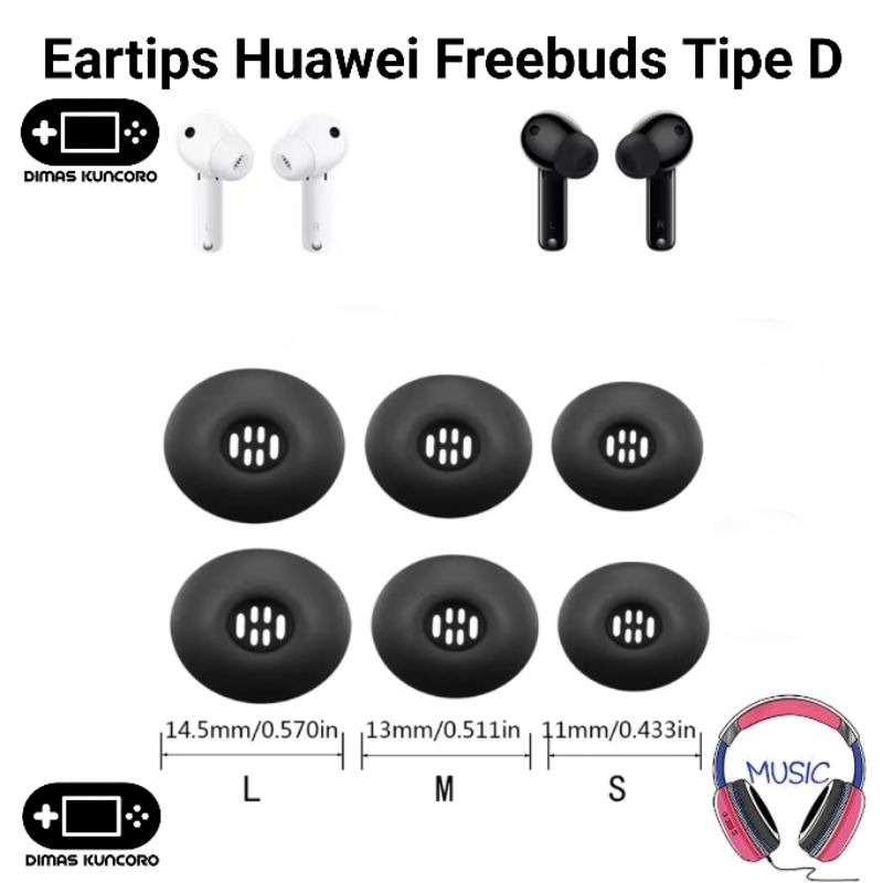 Jual Eartips Huawei Freebuds Tipe D silicone 6i 5i 4i pro 4 3 2 silikon ...