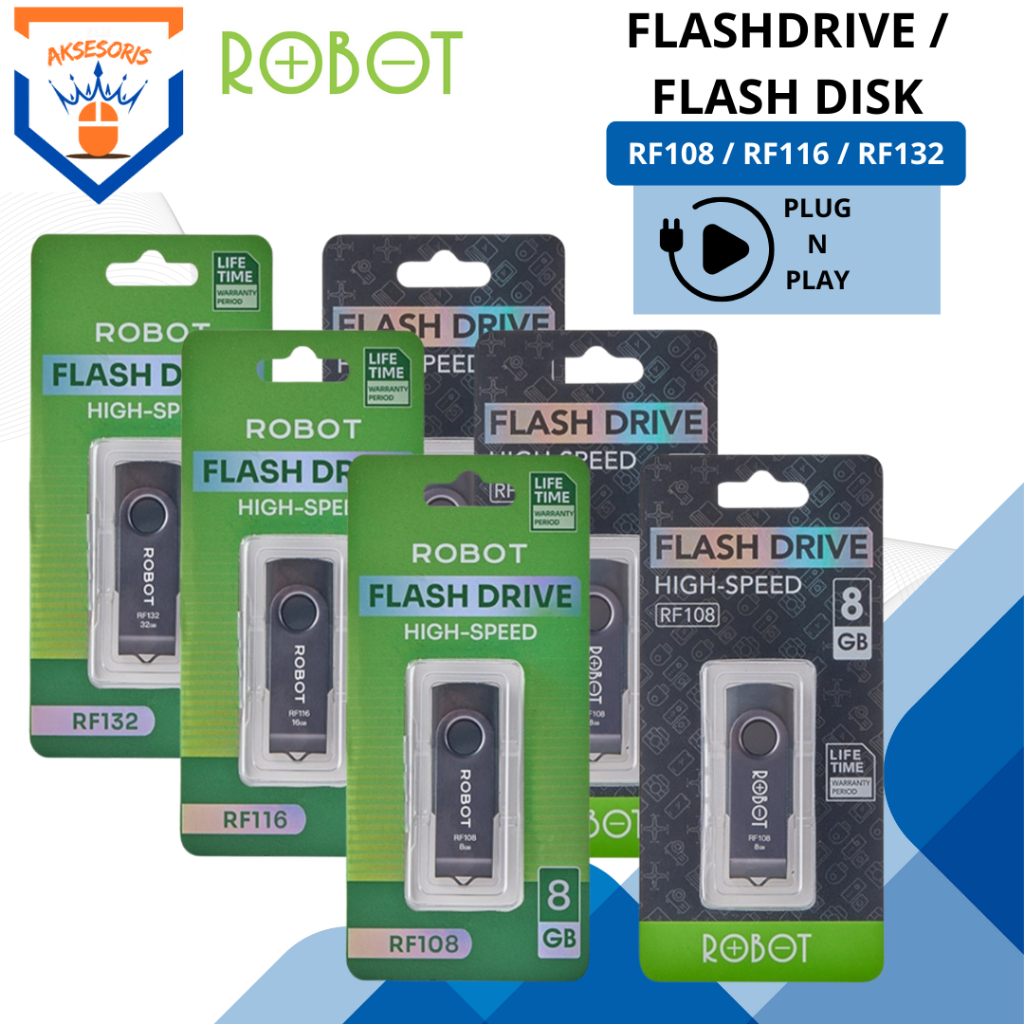 Jual ROBOT Rf108 Rf116 Rf132 Flash Drive FlashDisk Usb 2.0 Cepat ...