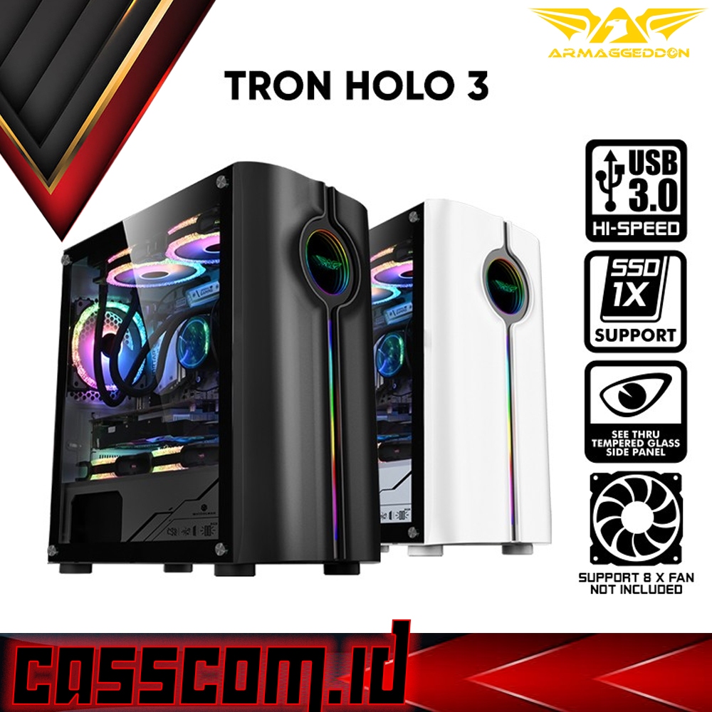 Jual Casing PC Gaming Armaggeddon Tron Holo 3 Micro ATX | RGB ...