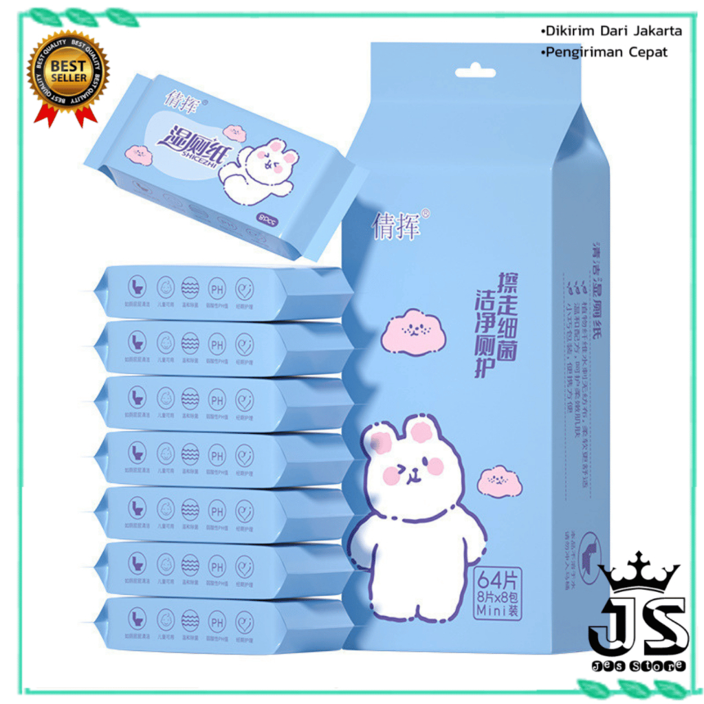 Jual JS Tissue Basah Mini Karakter Lucu Bentuk Nya Mini Bisa Untuk ...