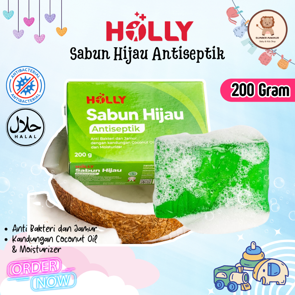 Jual Holly Sabun Hijau 200gr Antiseptik Anti Bakteri dan Jamur Sabun ...