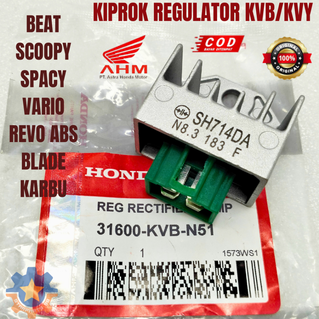Jual KIPROK REGULATOR KVB HONDA BEAT SCOOPY SPACY BLADE VARIO REVO ABS ...