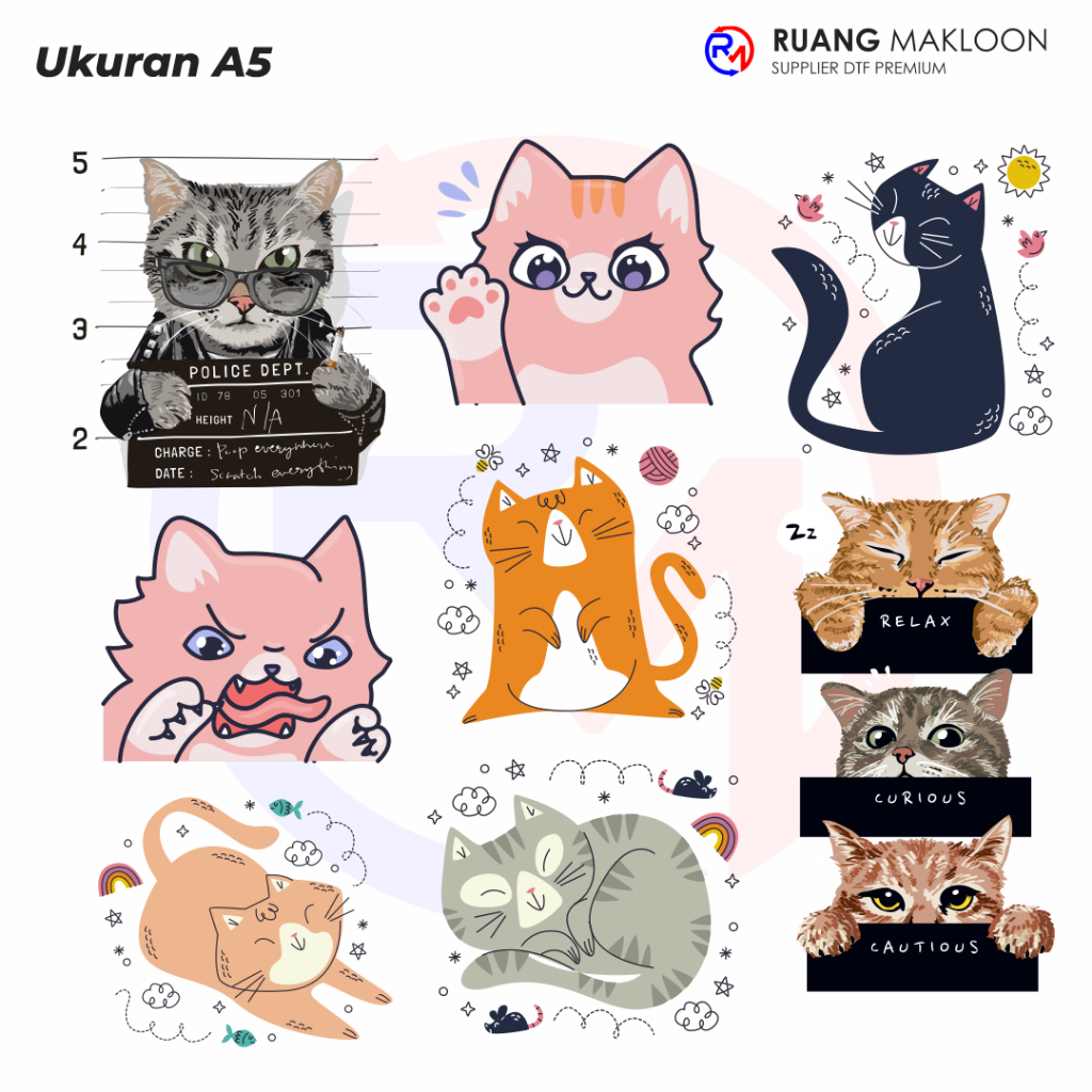 Jual Sablon Setrika Sablon DTF Satuan A5 Cat Cute - SIAP PRESS | Shopee ...