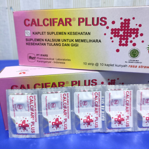 Jual CALCIFAR PLUS KAPLET KUNYAH ISI 100 | Shopee Indonesia