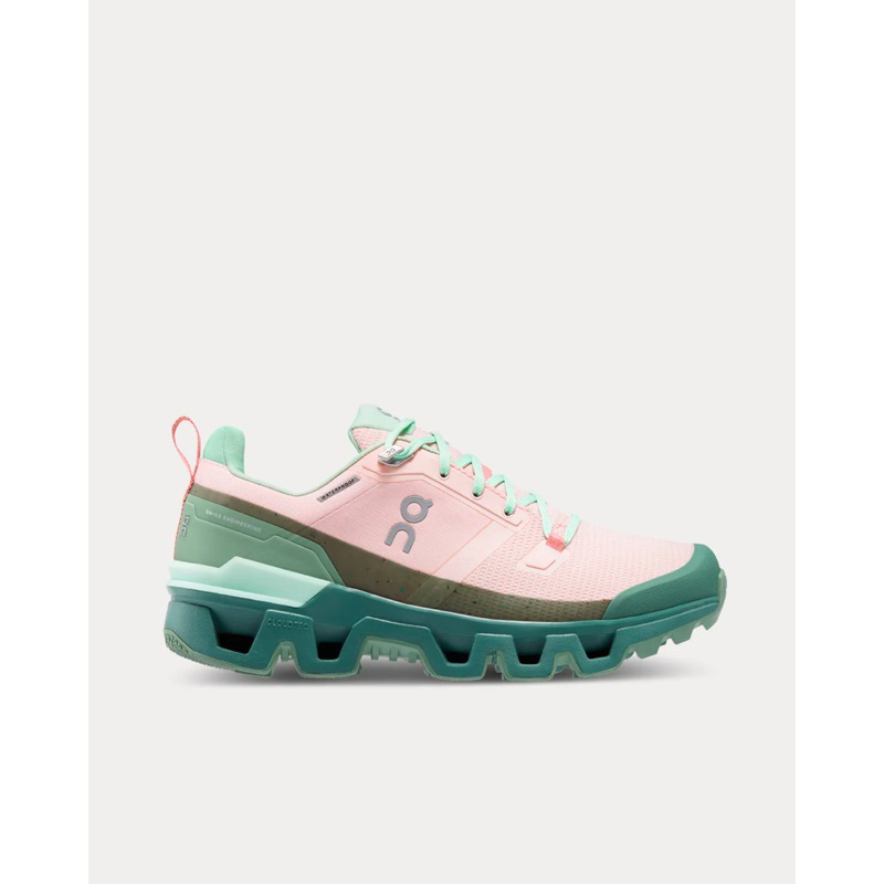 Jual ON RUNNING CLOUD WANDER PINK GREEN | Shopee Indonesia