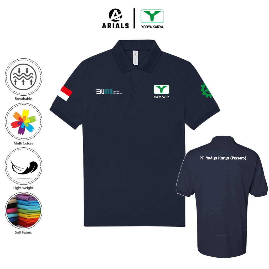 Jual Arials Polo shirt Baju Kaos Kerah PT. Yodya Karya Persero | Shopee ...