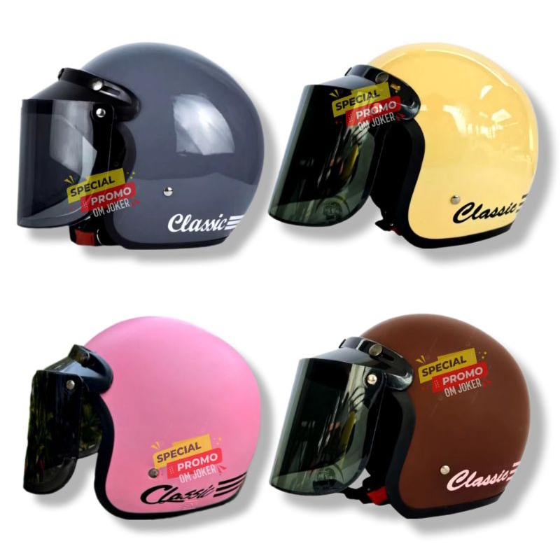 Jual Helm BOGO Half Face ABS SNI Helmet Dewasa Pria Wanita Original ...
