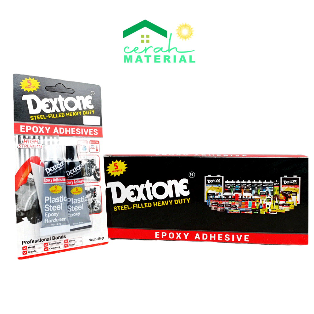 Jual DEXTONE 5 Menit Epoxy Adhesives Lem Super Kuat Lem Tambal Besi 48 ...