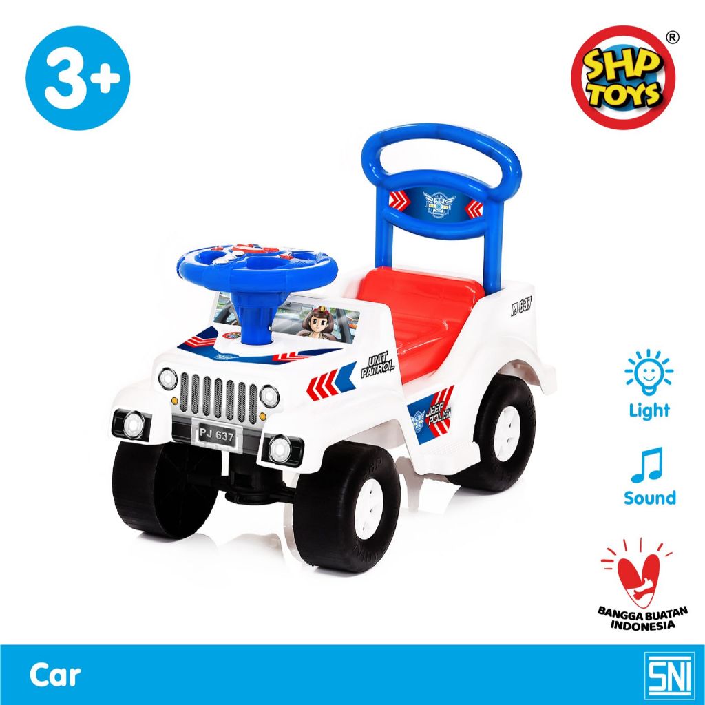 Jual SHP 637 PJ SHP Toys Police Ride on Car Tolo Car Mobil Polisi Anak ...