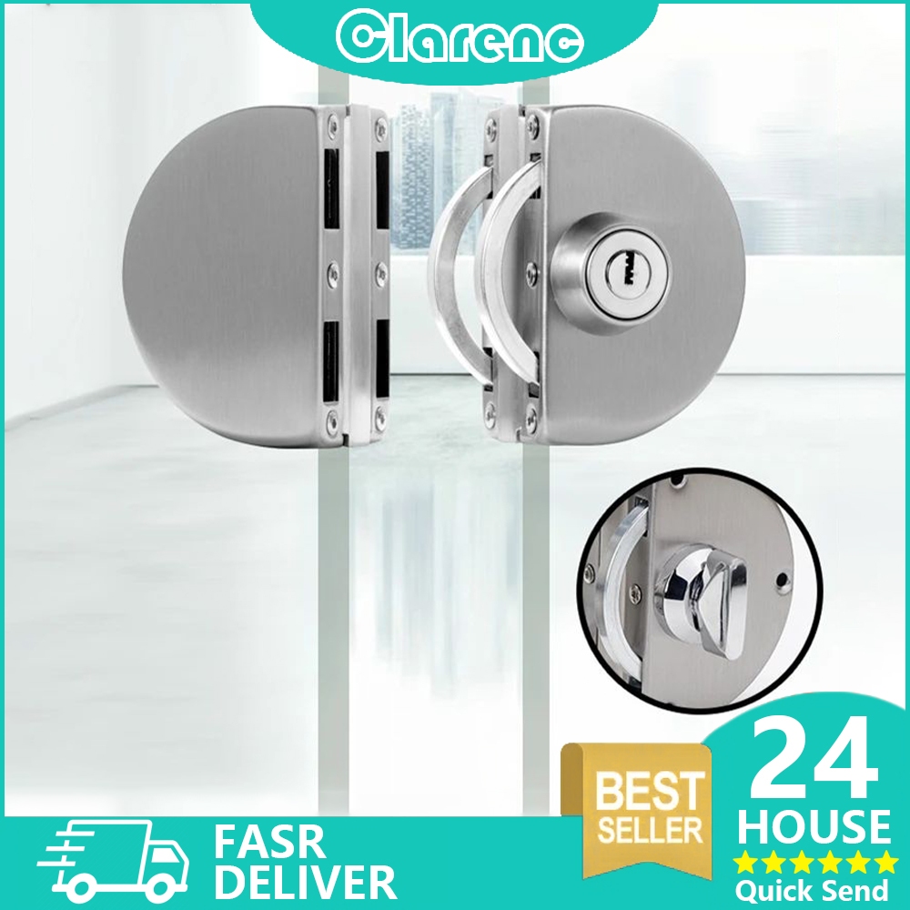 Jual Kunci pintu kaca/stainless steel 10-12mm kaca pintu kunci rotary knob buka | Shopee Indonesia