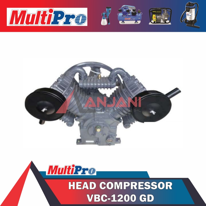 Jual KEPALA POMPA KOMPRESOR ANGIN OTOMATIS 10 HP MULTIPRO VBC 1200-3/ ...