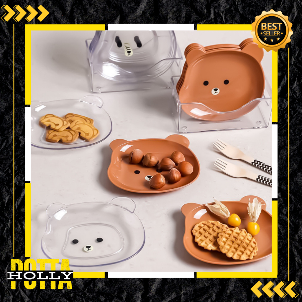 Jual POTTAHOLLY PIRING SNACK BENTUK BERUANG TEMPAT MAKAN ANAK LUCU ...