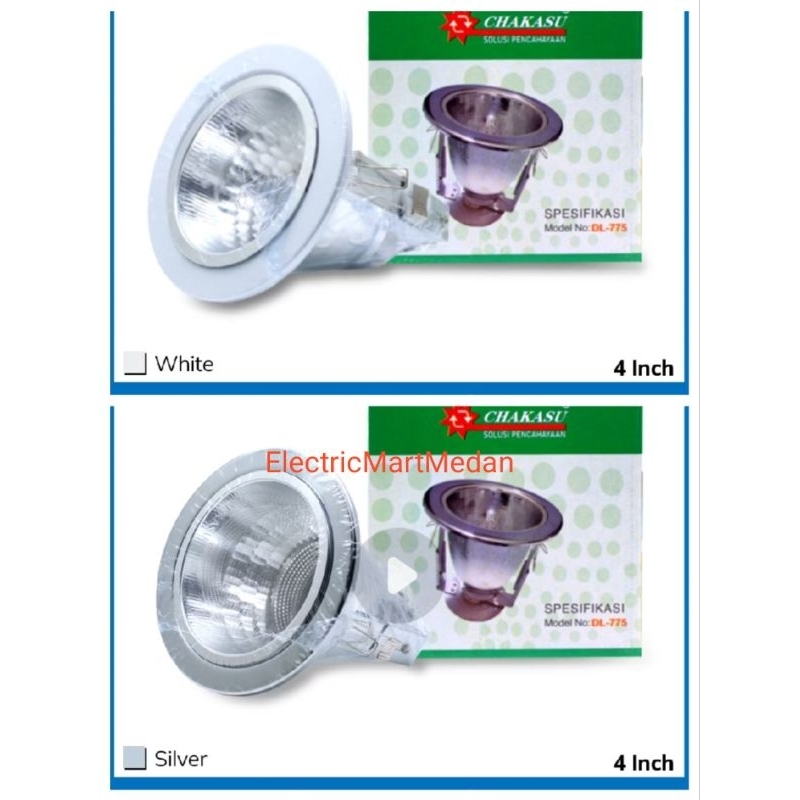 Jual sarang lampu 4inch/downlight 4inch fitting e27/rumah lampu 4inch ...