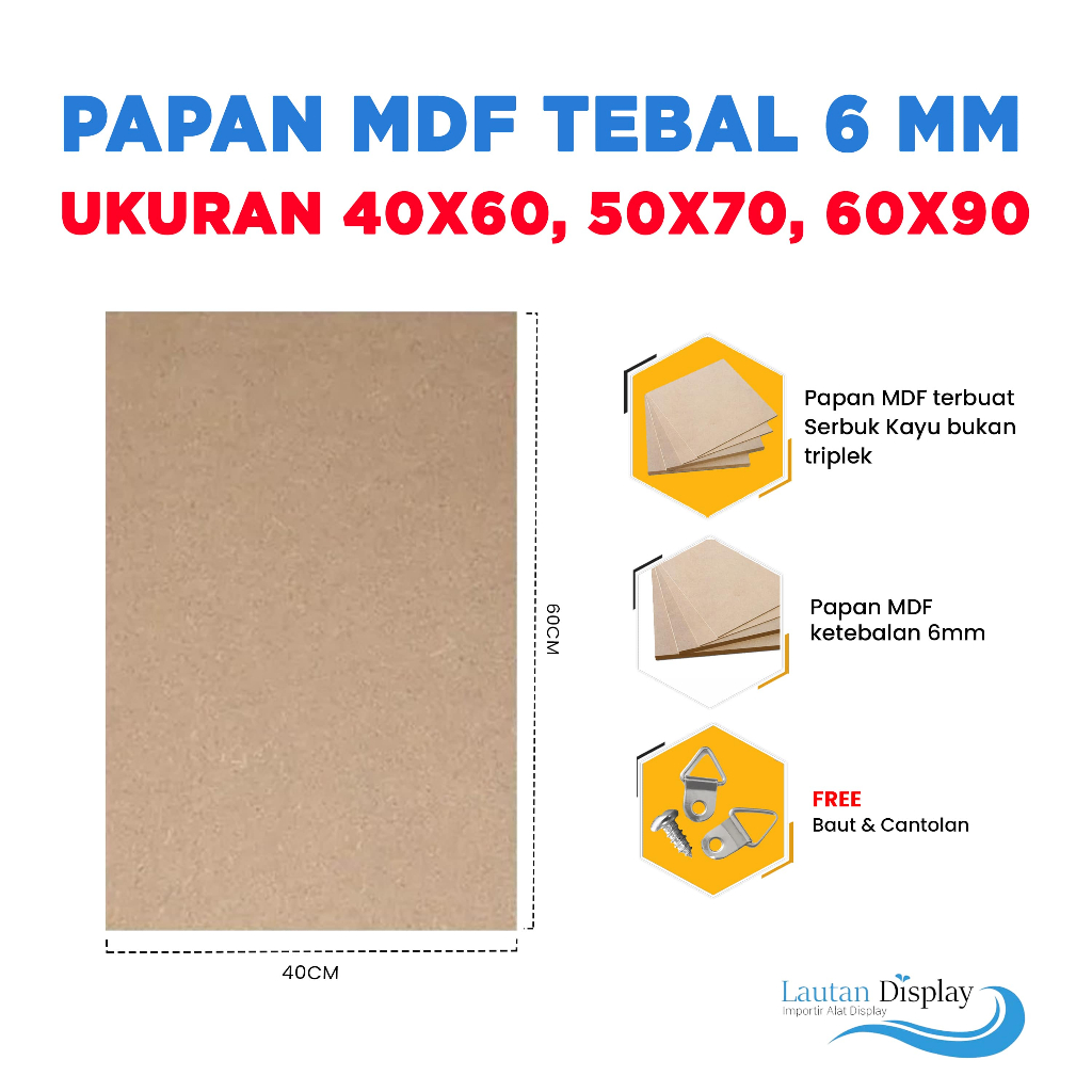 Jual Papan MDF Wall Board Lembaran Kayu Hiasan Dinding Mdf Cokelat ...