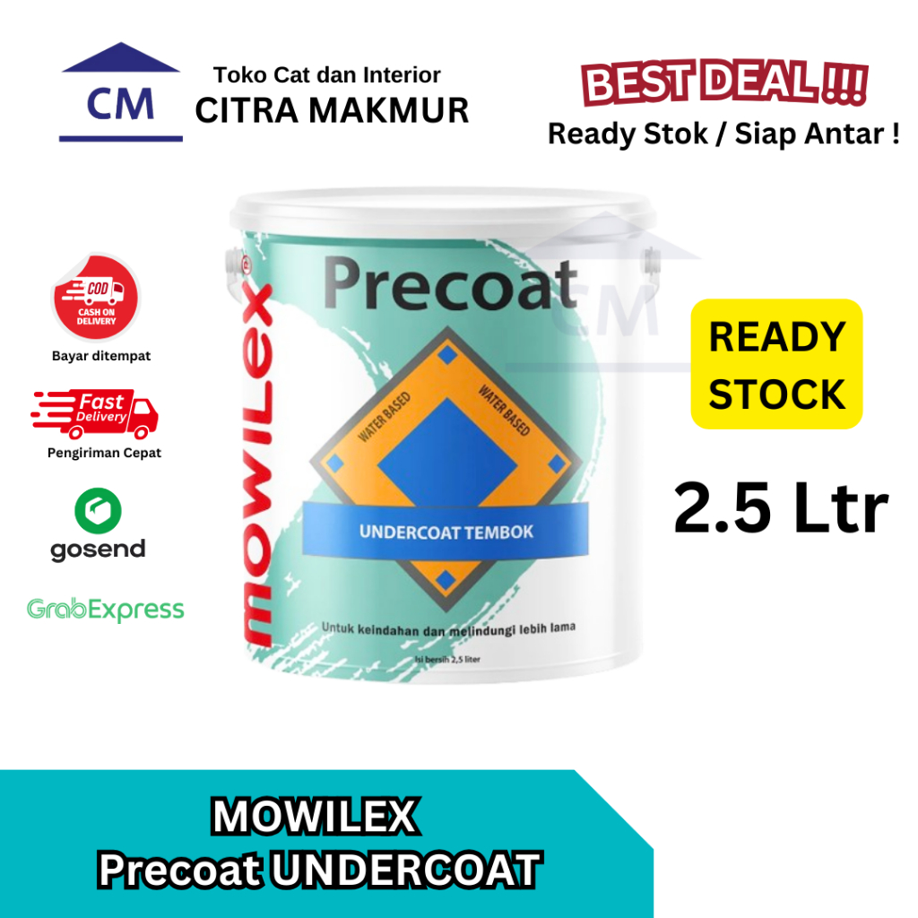 Jual MOWILEX PRECOAT UNDERCOAT Tembok (UCT) - 2.5 Liter (Sealer/Primer ...