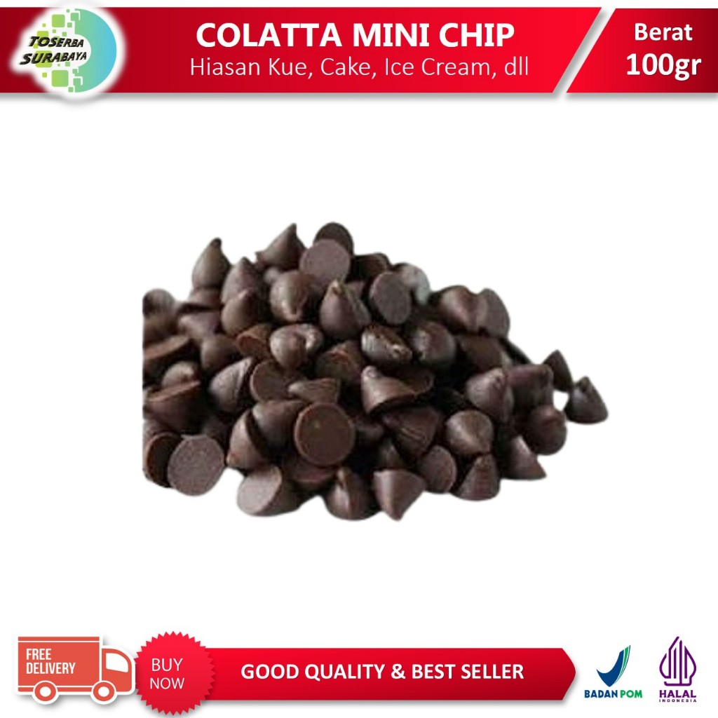 Jual CHOCO CHIPS COLATTA / COLLATA MINI CHIP 100gr FRESH PRODUCT ...