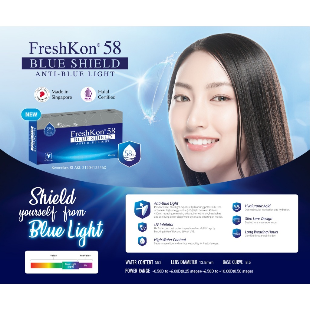 Jual SOFTLENS FRESHKON BLUE SHIELD MONTHLY ISI 1 PASANG | Shopee Indonesia
