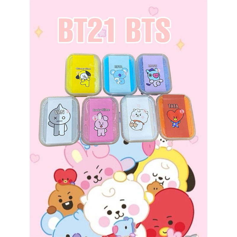 Jual SLIME MAINAN SLIME BT21 TATA KOYA COOKY 200ml SLIME TOFU | Shopee ...