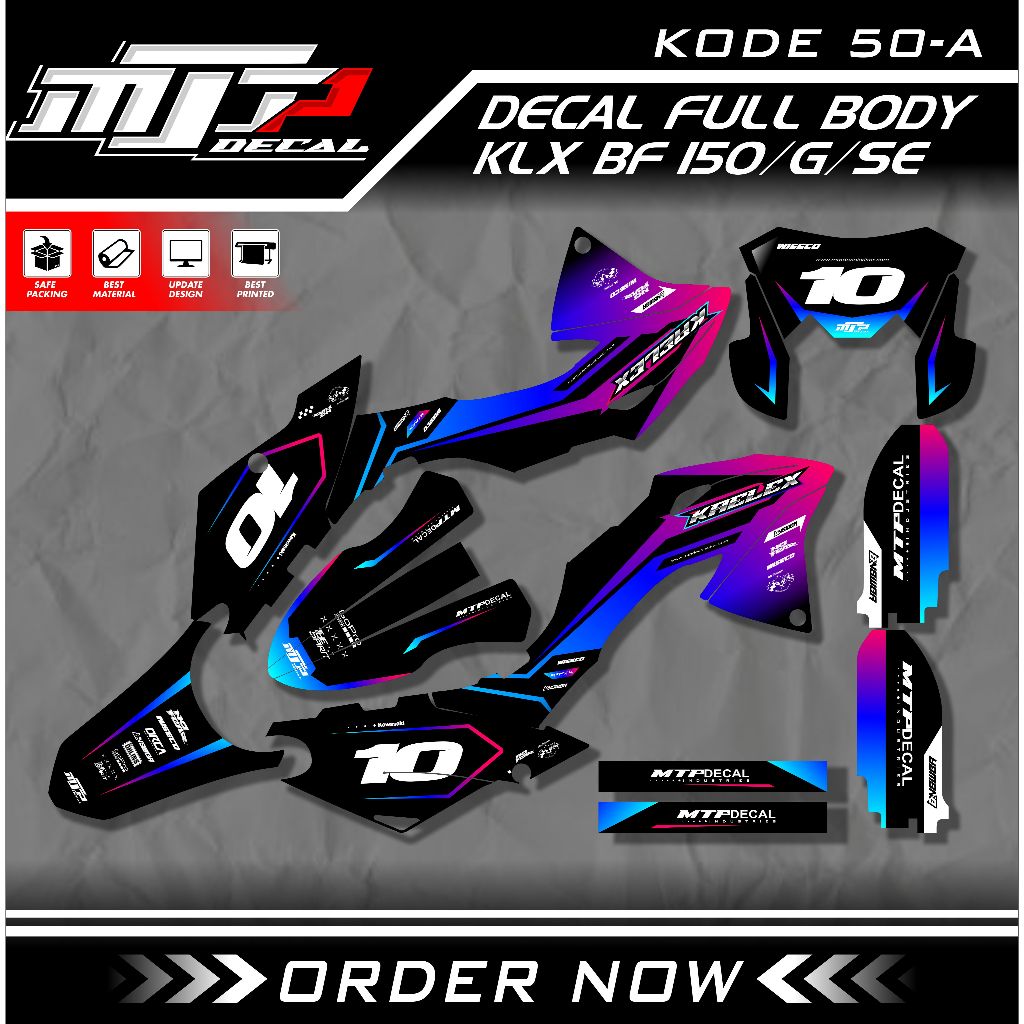 Jual (COD) Decal Sticker Trail KLX 150 BF Fullbody - Dekal Stiker KLX ...
