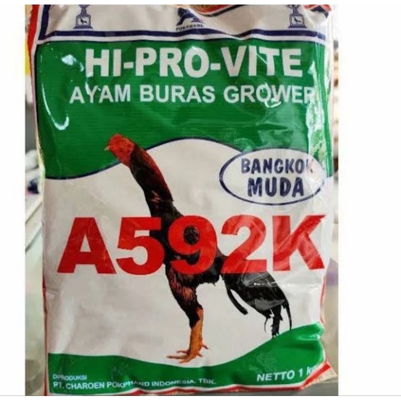 Jual Pakan Ayam Bangkok A592K Hi-Pro-Vite A 592 K 592K Jago Tarung 1kg 1 kg | Shopee Indonesia