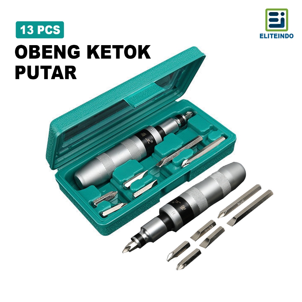 Jual ELITEINDO Obeng Ketuk Putar Obeng Sekrup Set Obeng Ketok ...