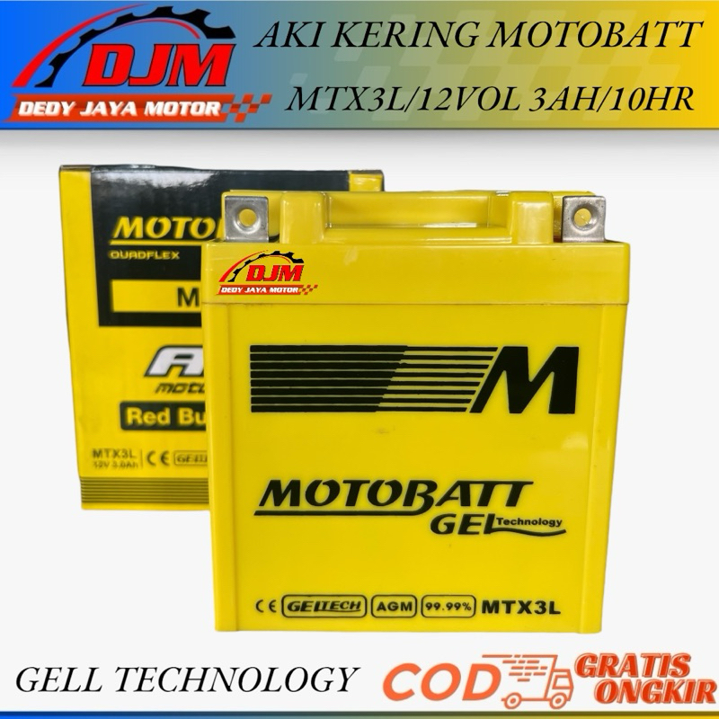 Jual Aki Kering Motobatt Rx-King MTX3L Original Aki Kering GEL Original ...